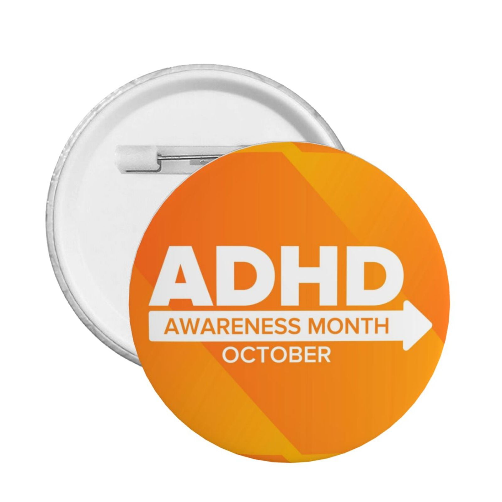 Adhd Awareness Month Circular Button Fashion Badge Decoration Backpack ...