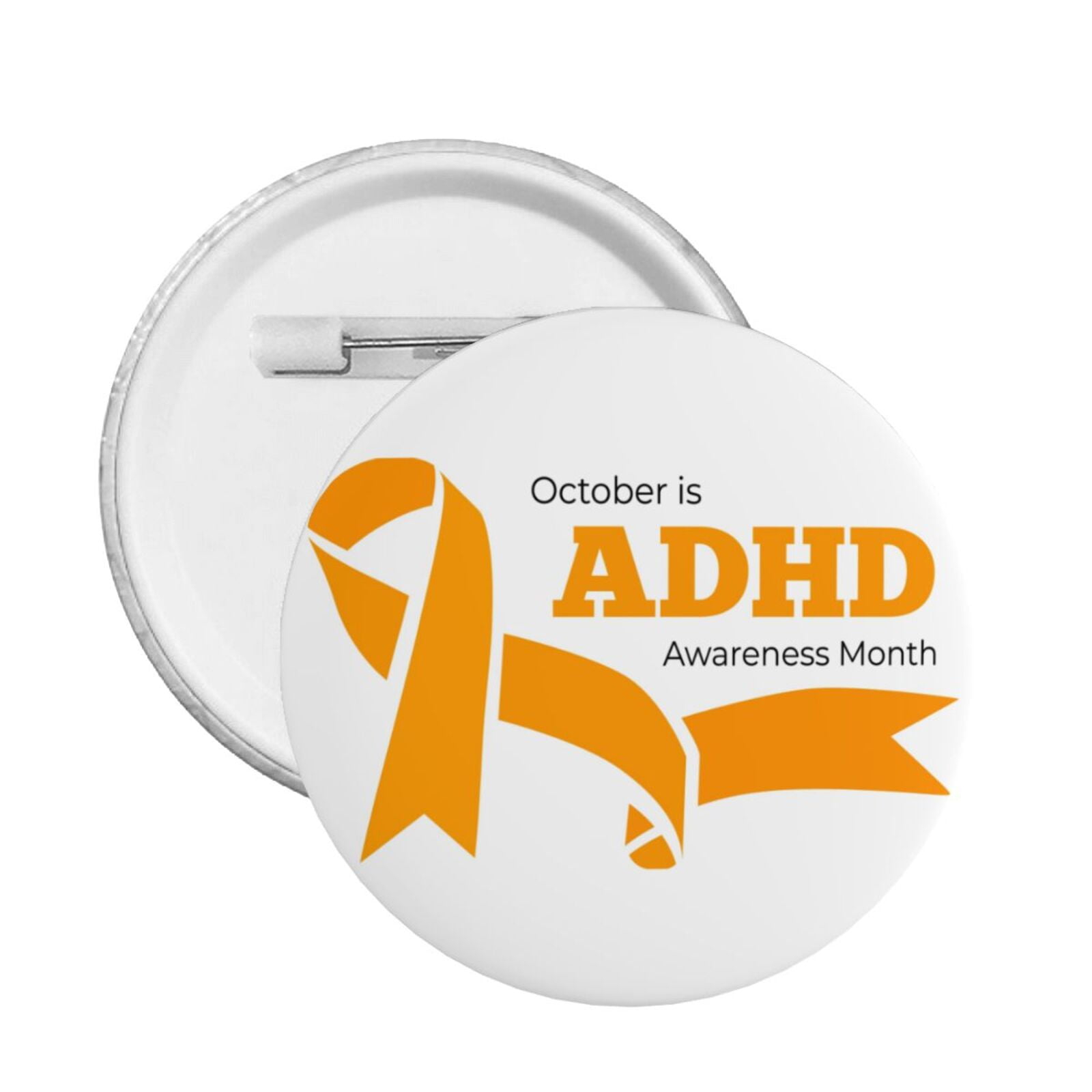 Adhd Awareness Month Circular Button Fashion Badge Decoration Backpack ...