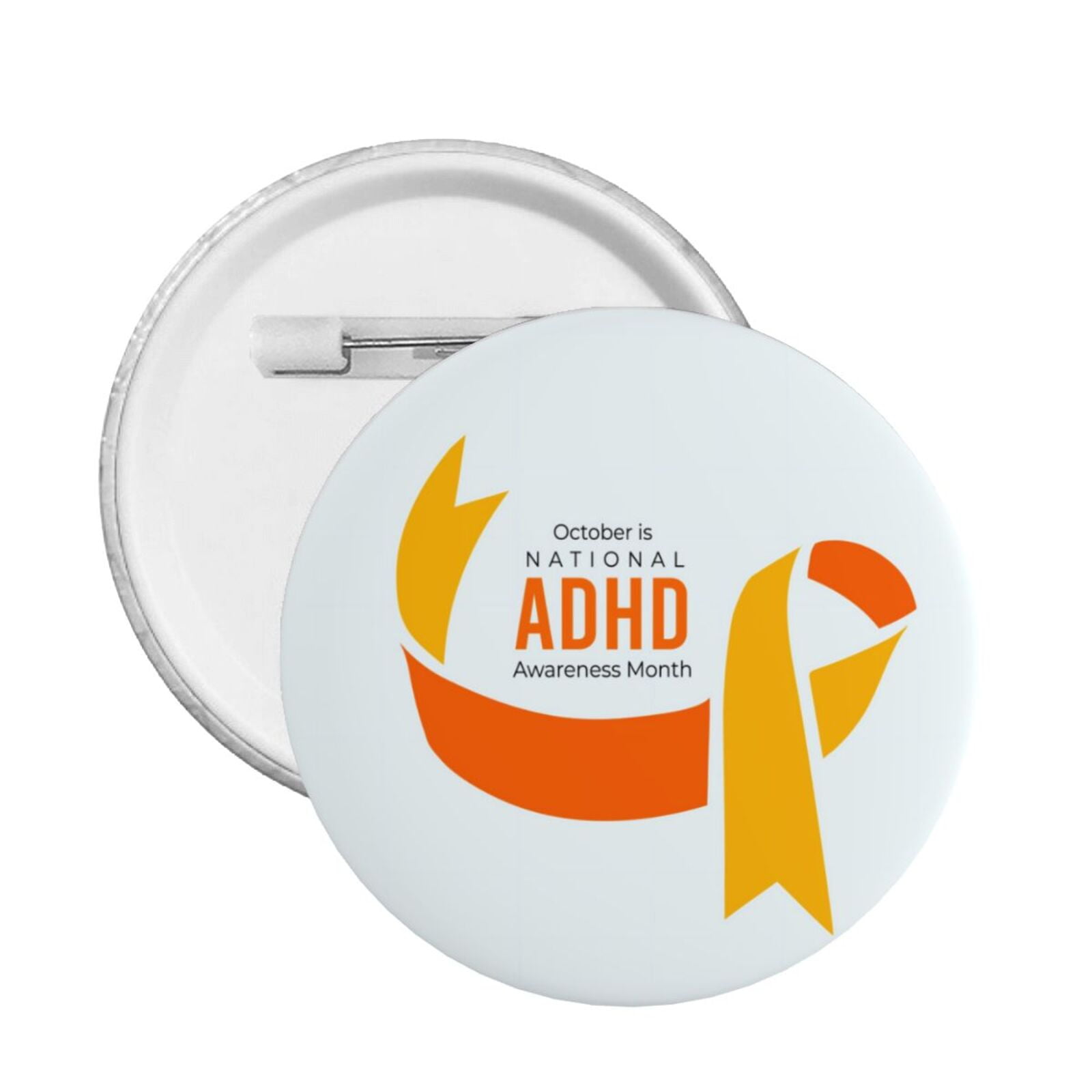 Adhd Awareness Month Circular Button Fashion Badge Decoration Backpack ...