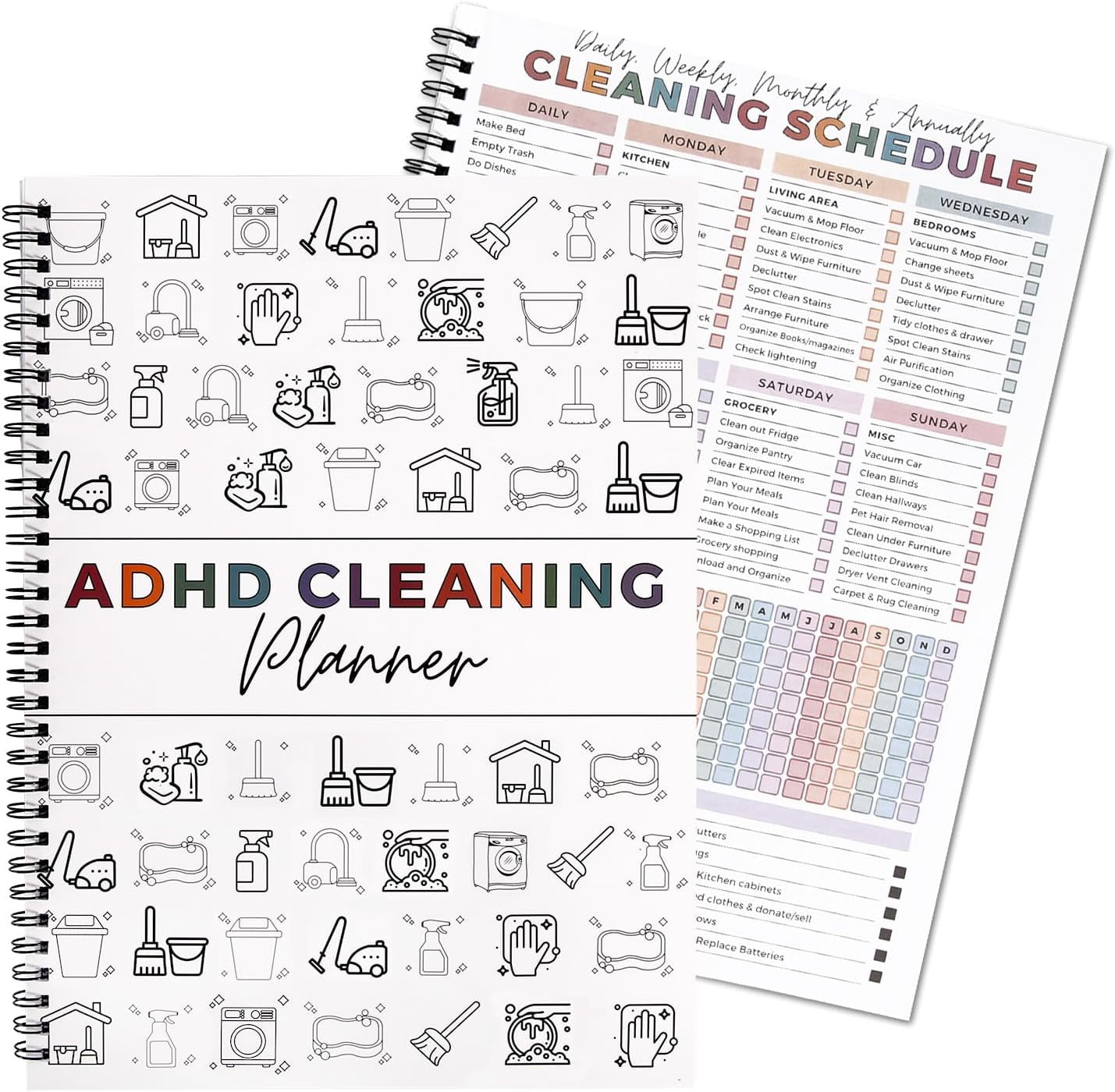 Adhd Cleaning Planner for Adults and Teens Adhd Cleaning and Organizing ...