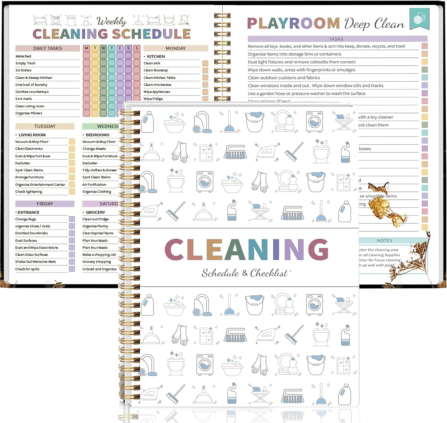 Adhd Cleaning Planner for Adults Women, Cleaning Schedule and Checklist ...