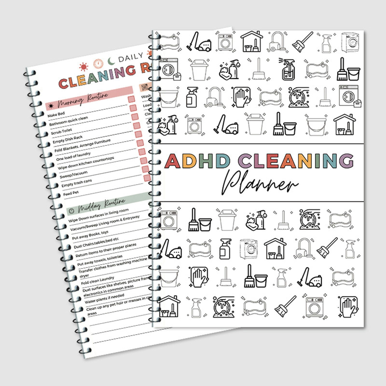 Adhd Cleaning and Organizing Planner, Editable Household Cleaning ...