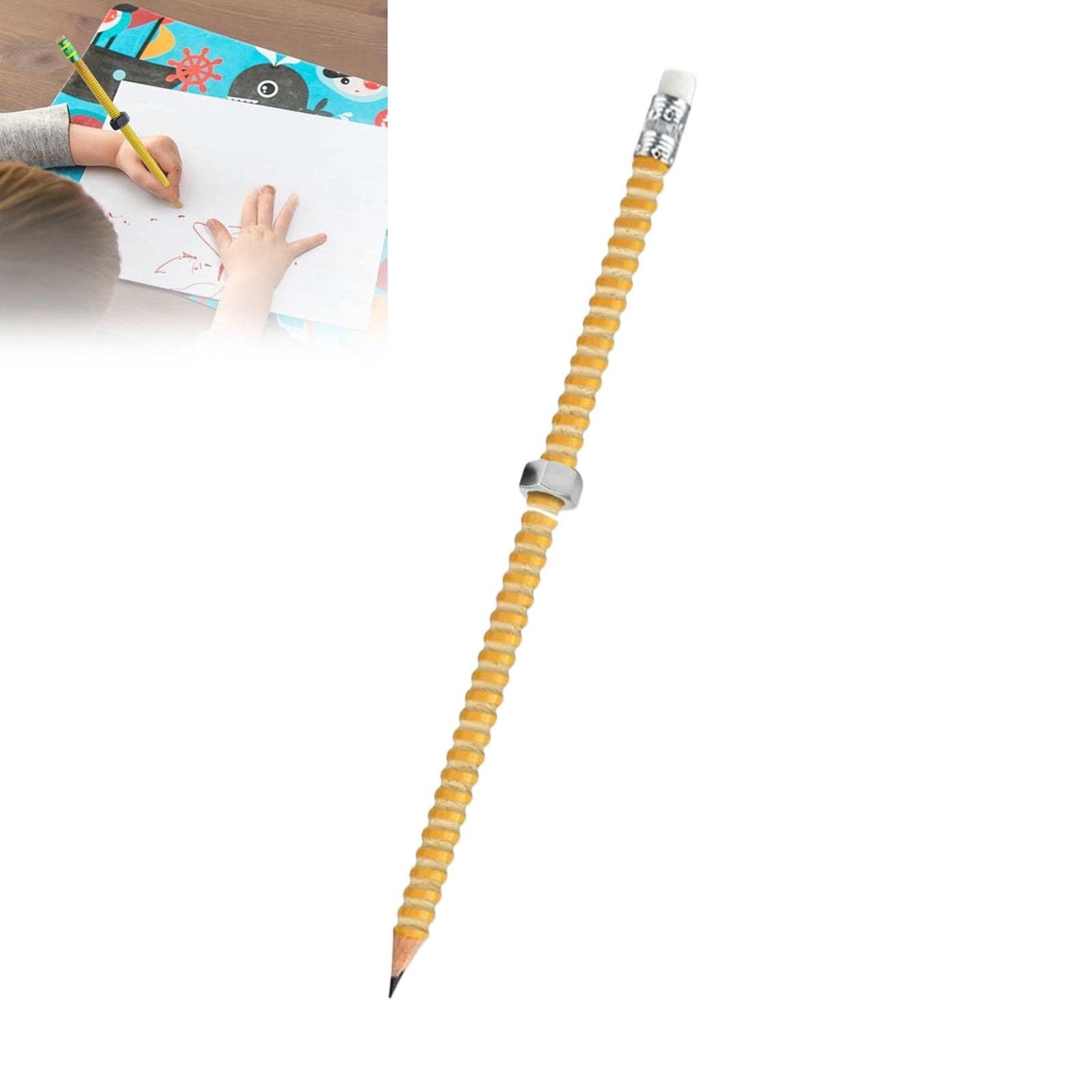 Adhd Fidget Pencil,Threaded Pencil for Adhd Silent Tool Stress Relief ...
