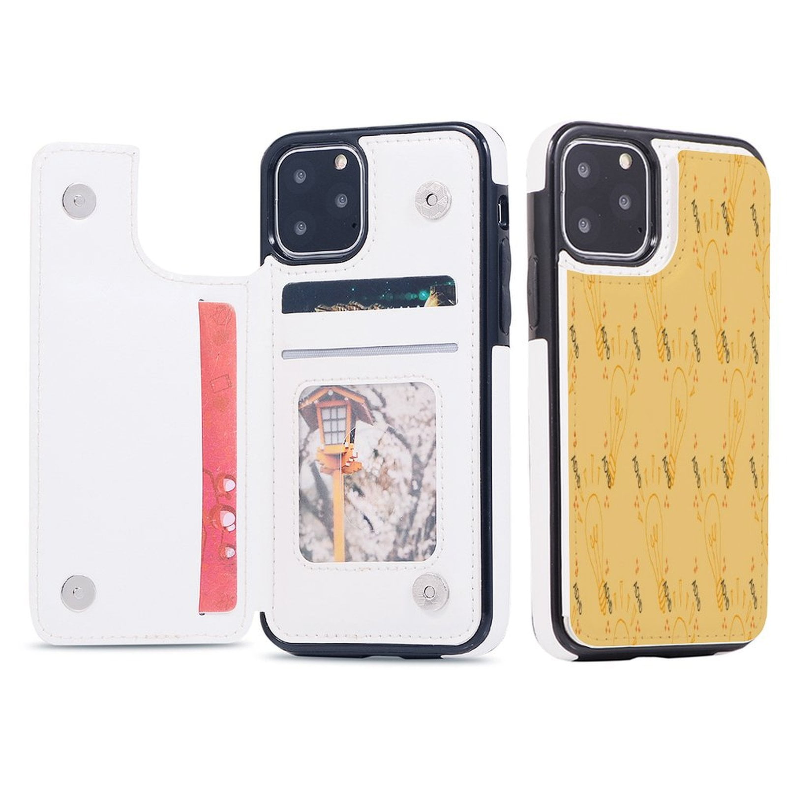 Adhd-Light Bulb, Yellow Leather Wallet Case for iPhone 16 15 14 13 12 ...