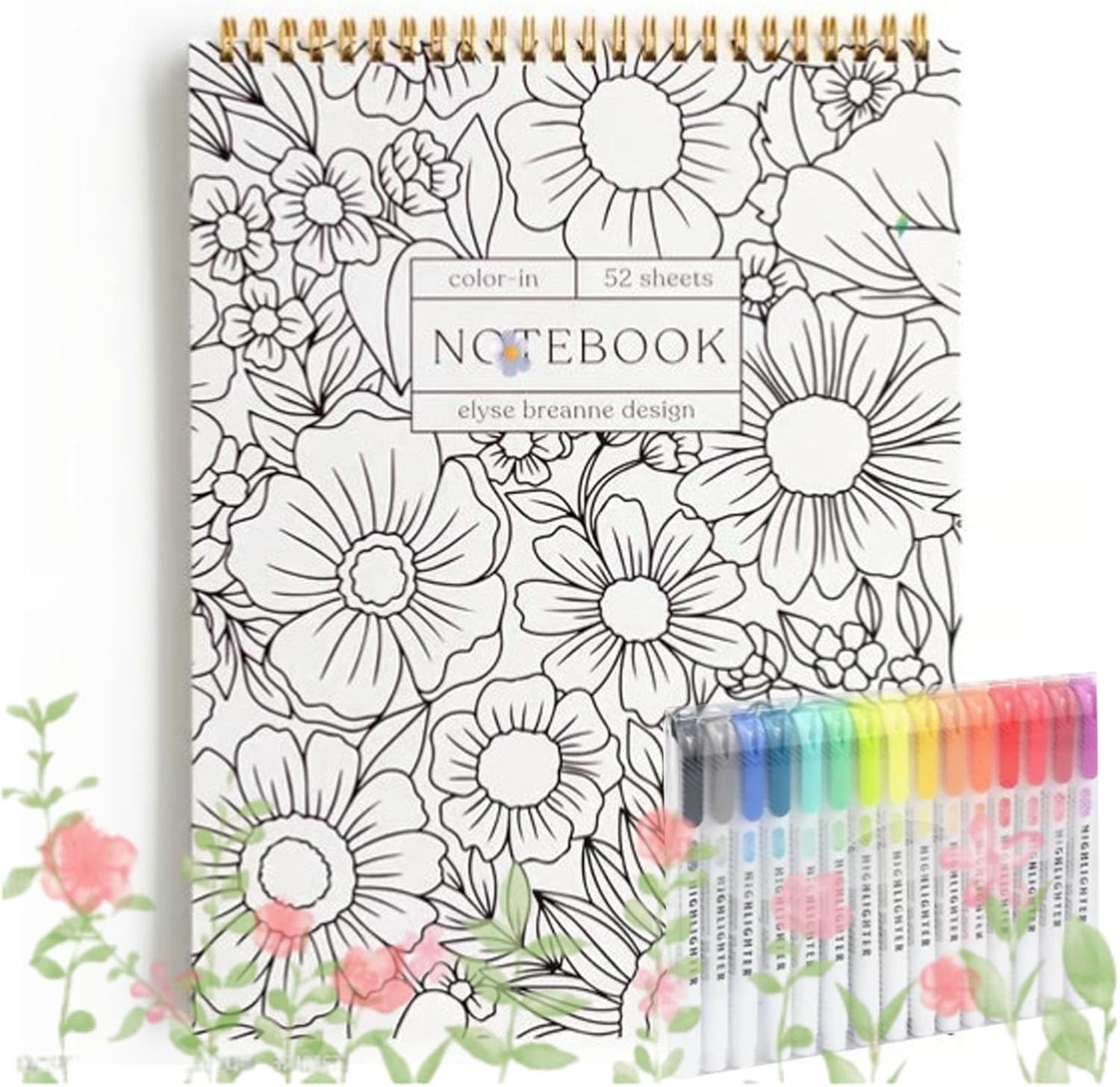 Adhd Notebook for Adults, Color-In Spiral Notebook & Daily Planner, 8 ...