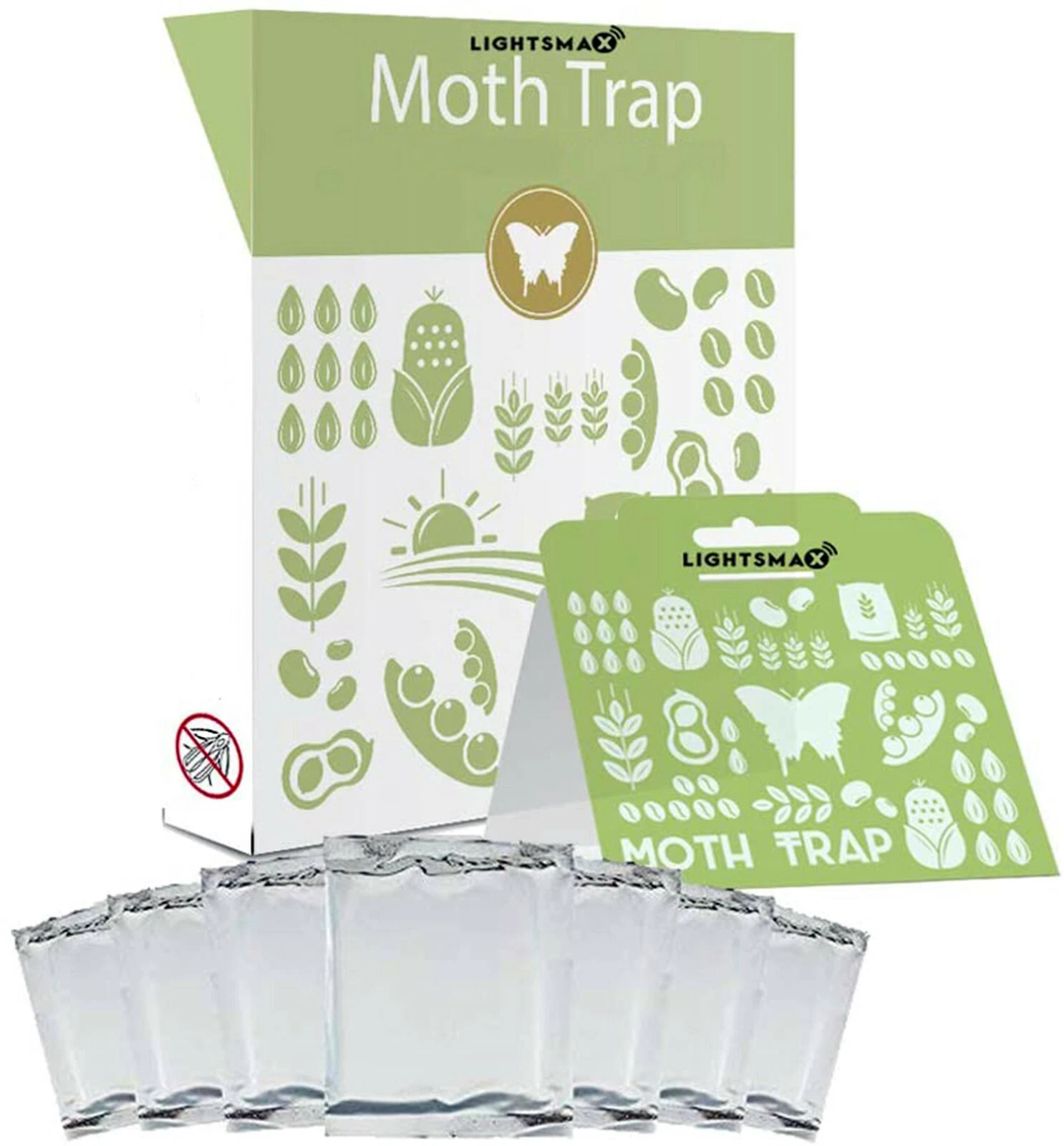 Adhesive 6 Traps Control Cloth Moth Non Toxic No Pesticide Safe Trap ...