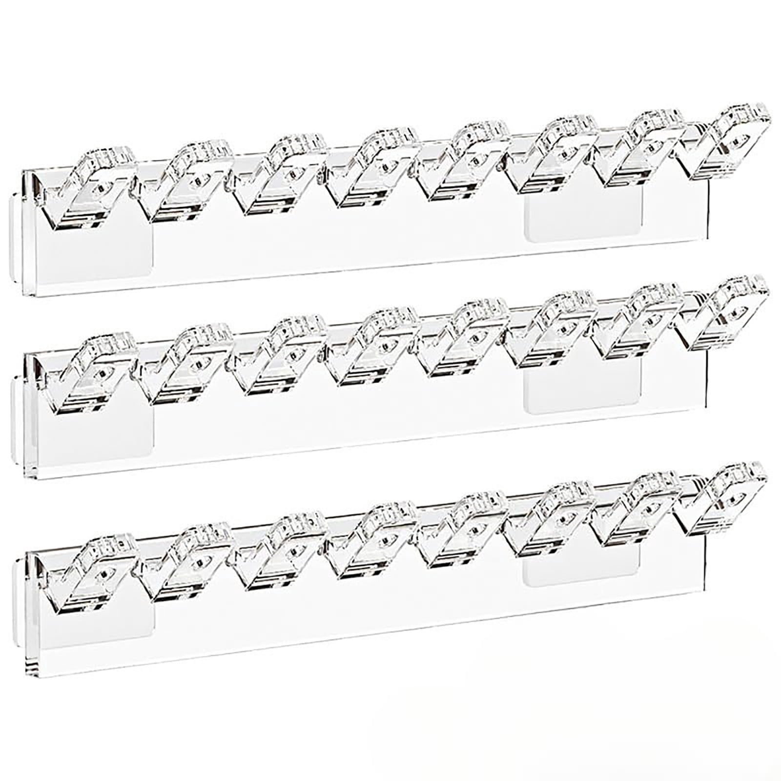 Adhesive Acrylic Jewelry Organizer Wall Mount No Drill Necklace Earring ...