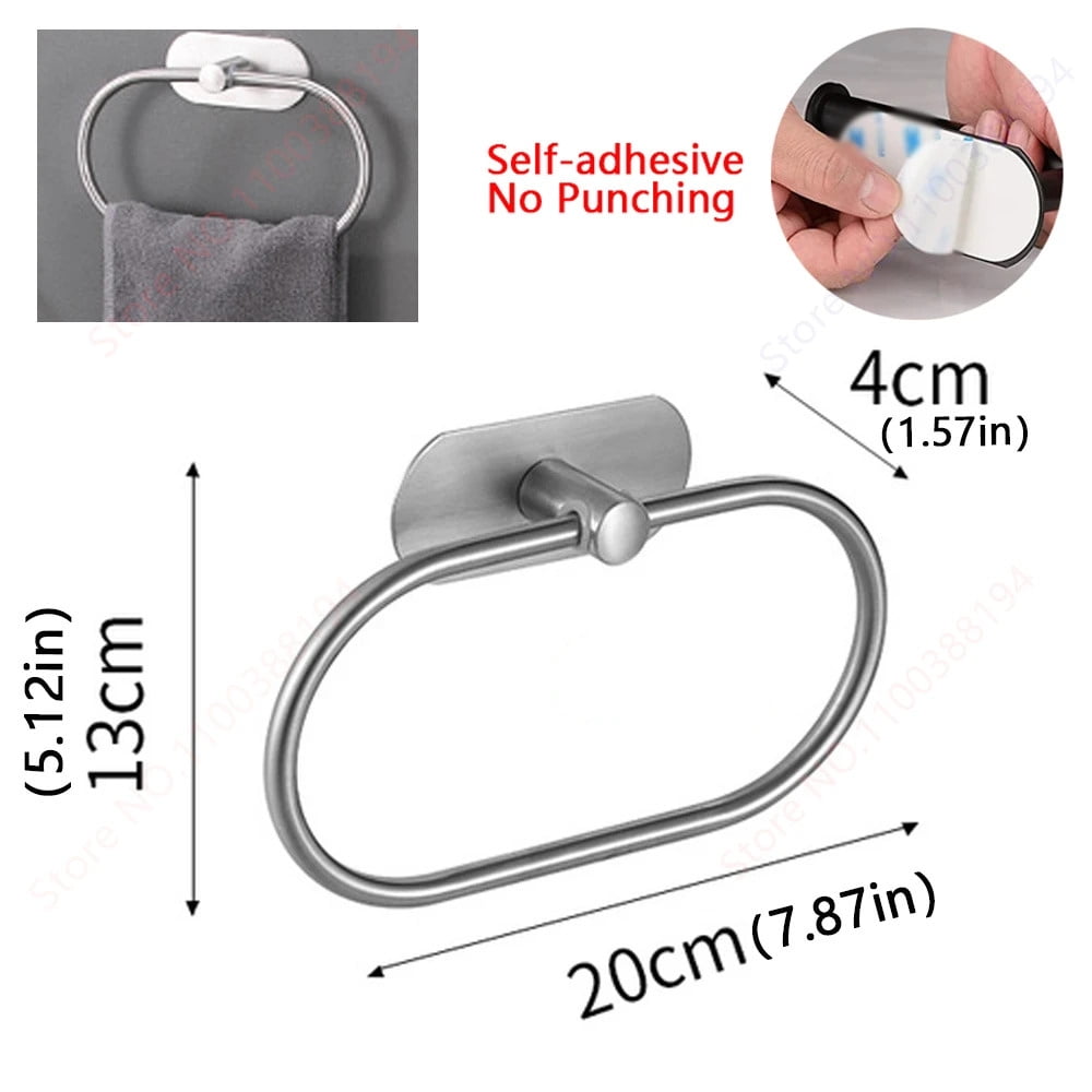 Adhesive Bathroom Hardware Accessories Towel Rack Toilet Paper ...