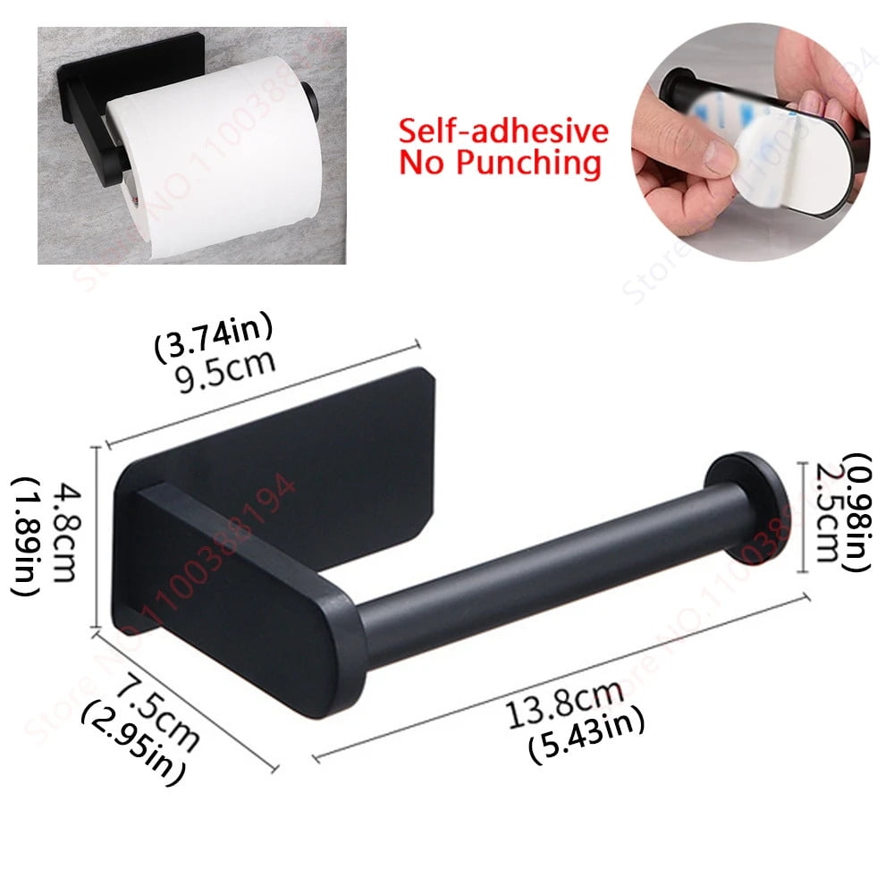 Adhesive Bathroom Hardware Accessories Towel Rack Toilet Paper ...