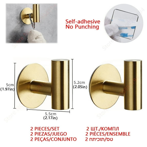 Adhesive Bathroom Hardware Accessories Towel Rack Toilet Paper ...