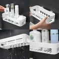 Adhesive Bathroom Shelf – No Drill Shower Organizer Wall Mounted, Stick ...