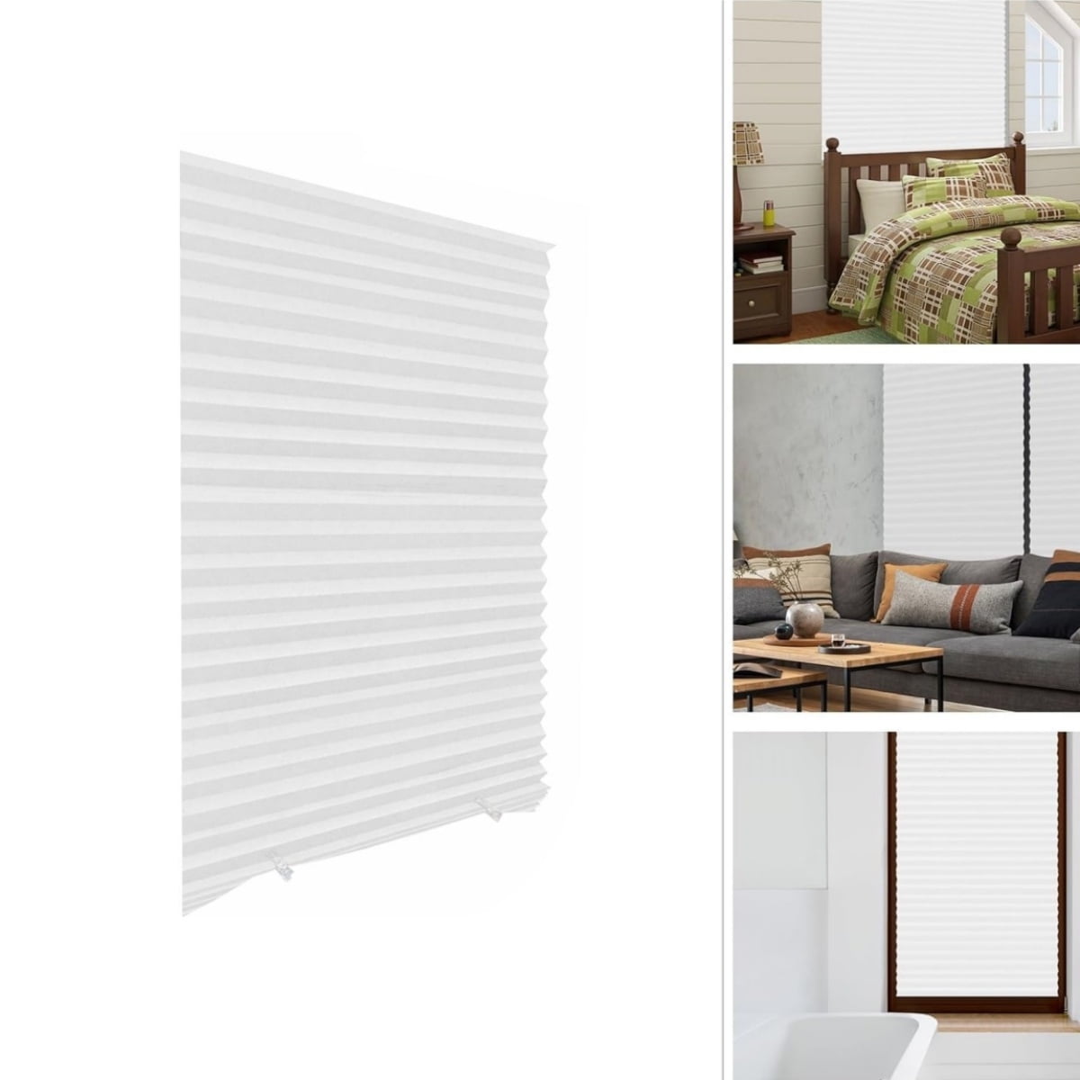 Adhesive Blinds,QZS Portable Cordless Self Adhesive Temporary Blinds ...
