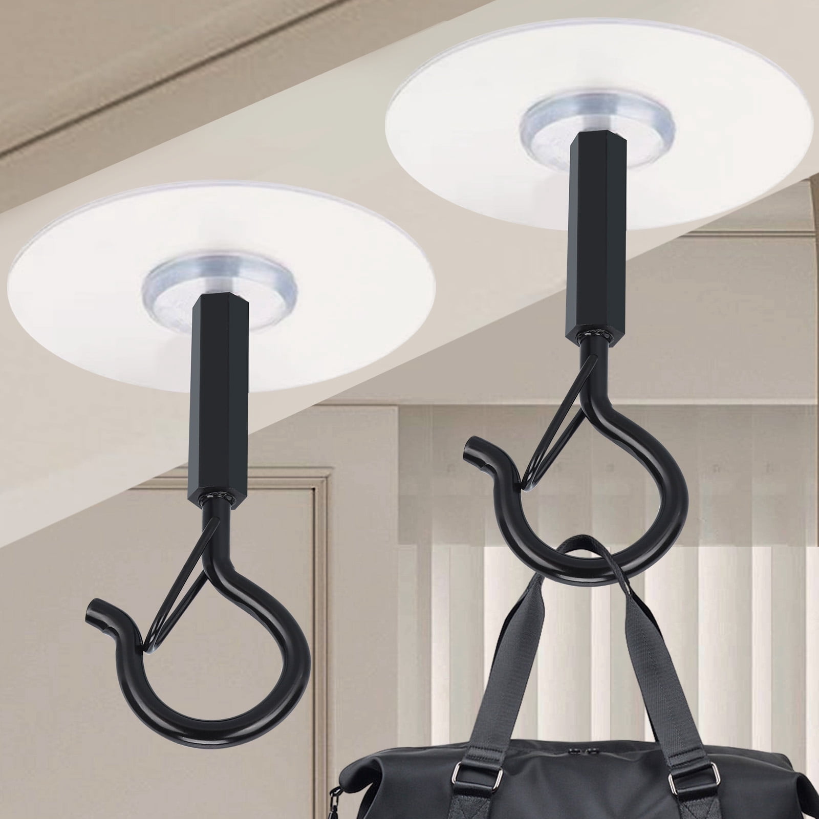 Adhesive Ceiling Hooks 4 Pack Super Heavy Duty Stick on Hooks for ...