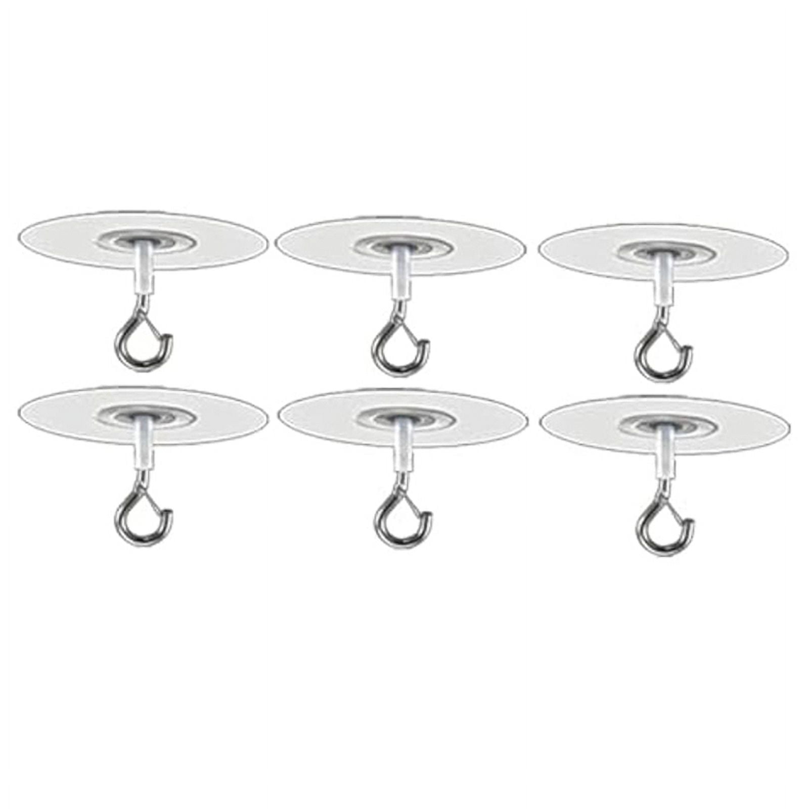 Adhesive Ceiling Hooks, PVC Metal, 5.12"W 6 Pieces - Walmart.com
