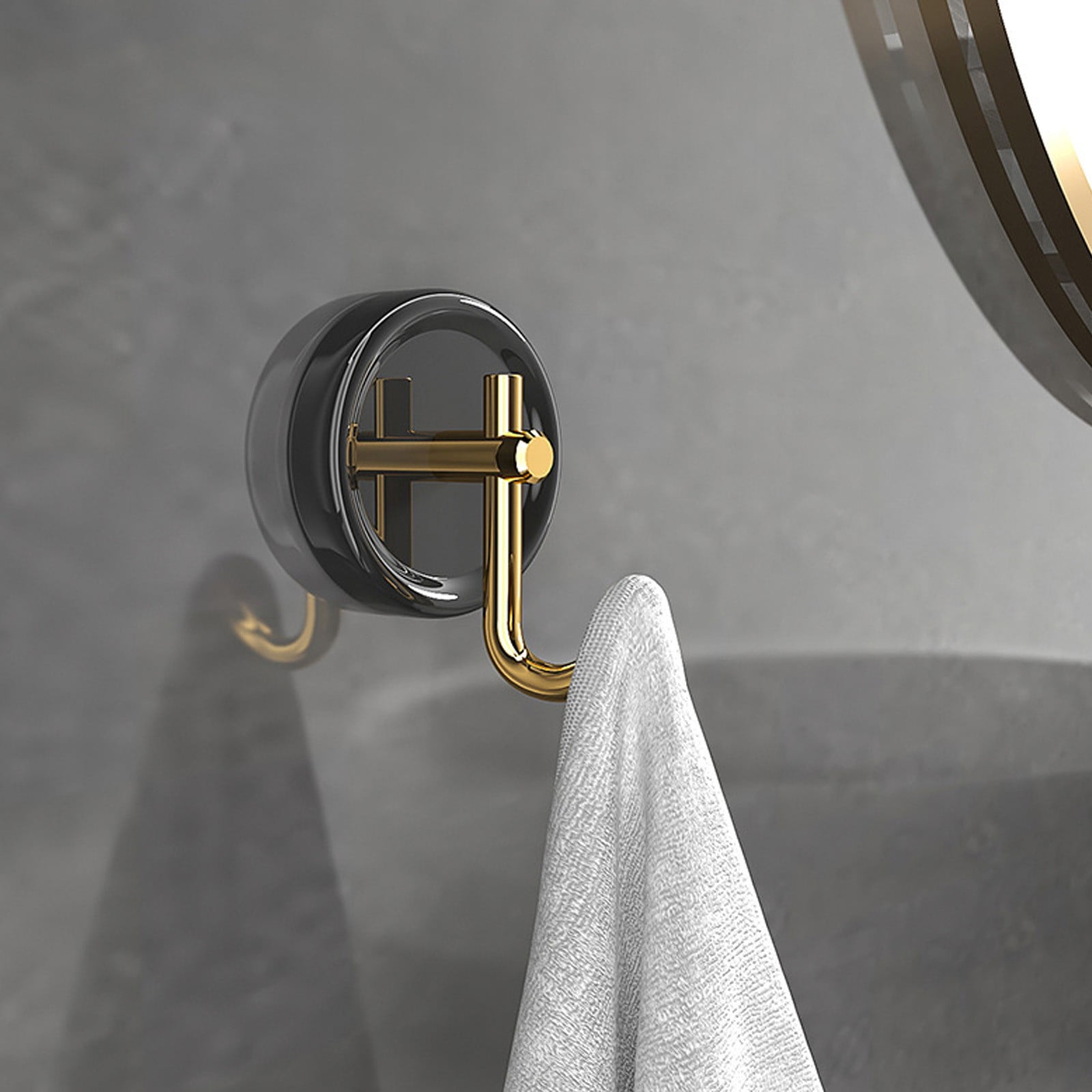 Adhesive Ceramic Single Hook - No-Drilling Bathroom & Kitchen Hook ...