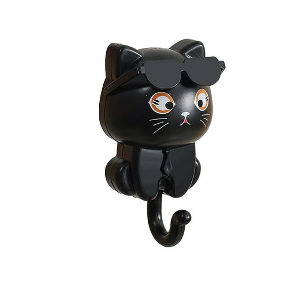 Adhesive Coat Hooks Key Holder, Creative Adhesive Cute Cat Key Hook ...