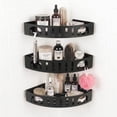 Adhesive Corner Shower Shelf No Drill | Rust-Proof Aluminum Alloy Stick ...