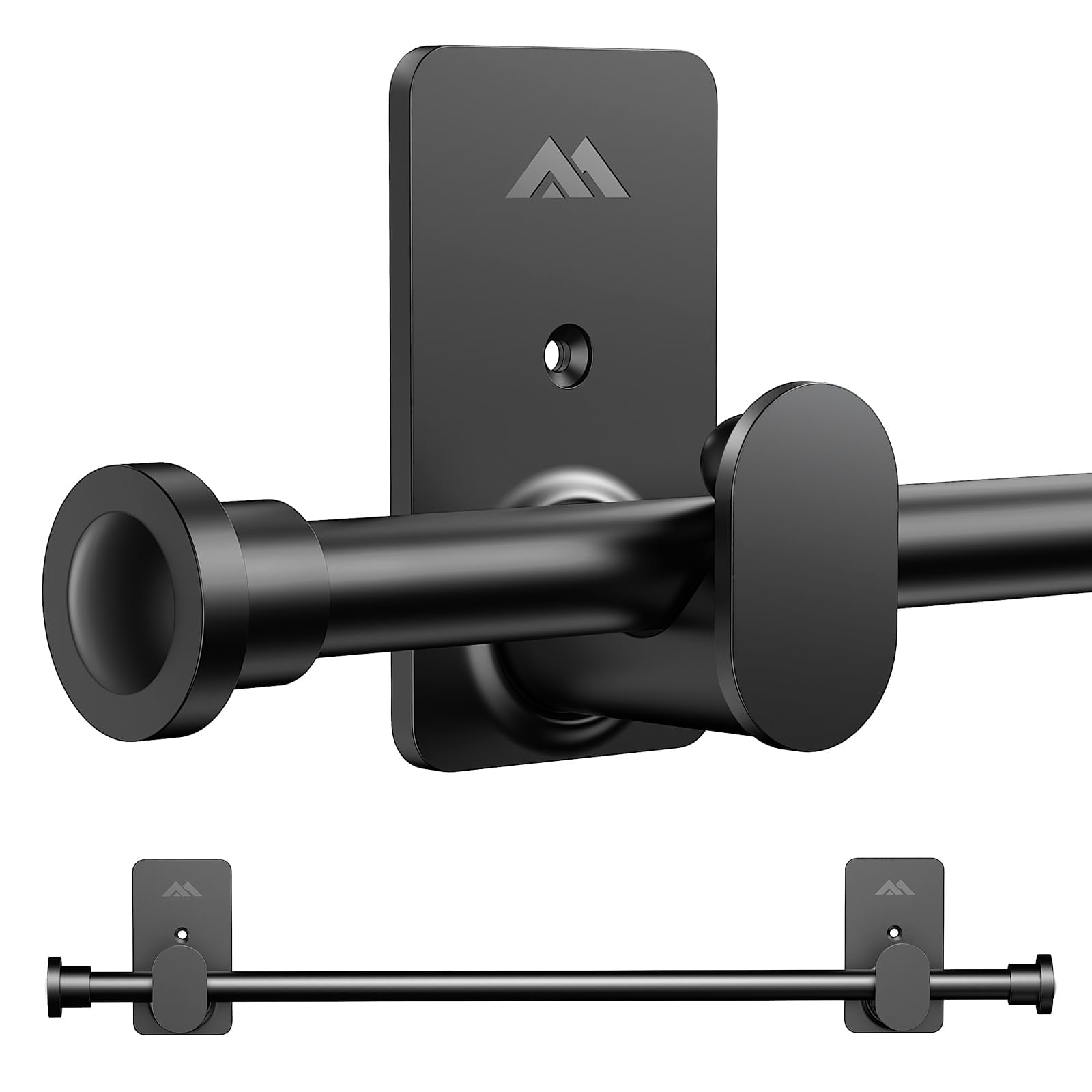 Adhesive Curtain Rods No Drilling RequiRed, 30-45 Inch Window Tension ...