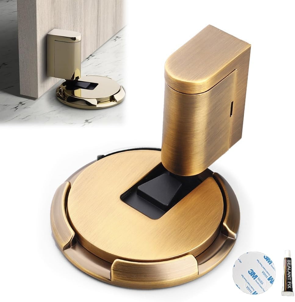 Adhesive Door Stop, Magnetic Door Stopper, Invisible Floor Mount Magnet ...