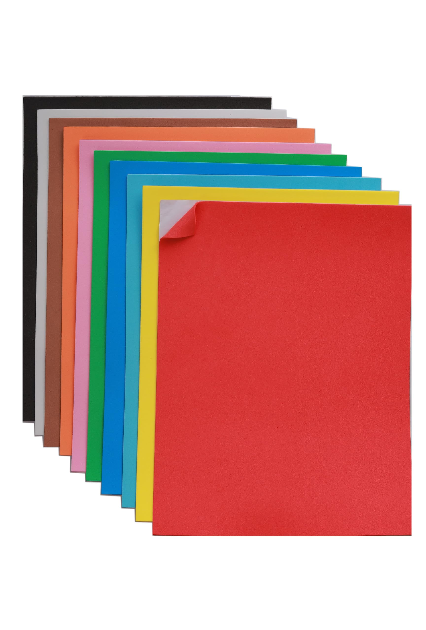 Adhesive EVA Foam Sheets for Crafts, 10 Assorted Colors, 9" x 12", 2mm ...
