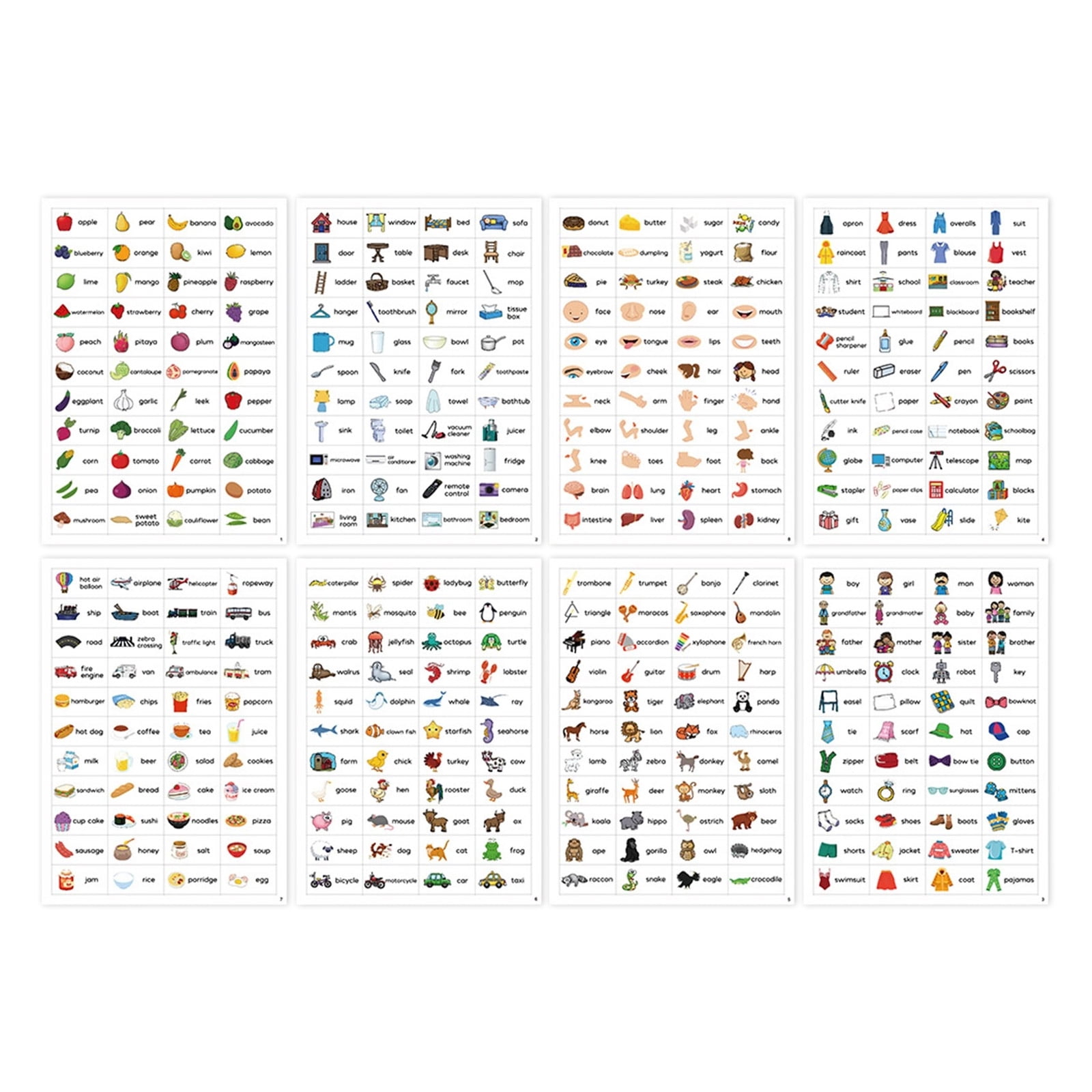 Adhesive English Word Sticker Educational Vocabulary Sticker Language ...