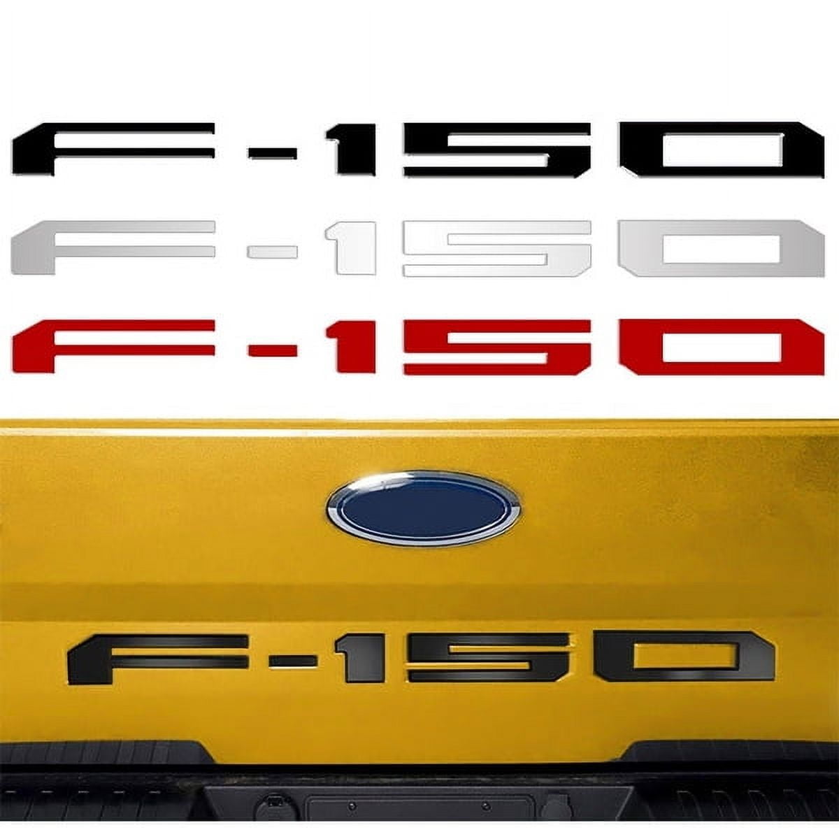 Adhesive F150 Tailgate Insert Overlay Letters, 3D F150 Emblem, Rear ...