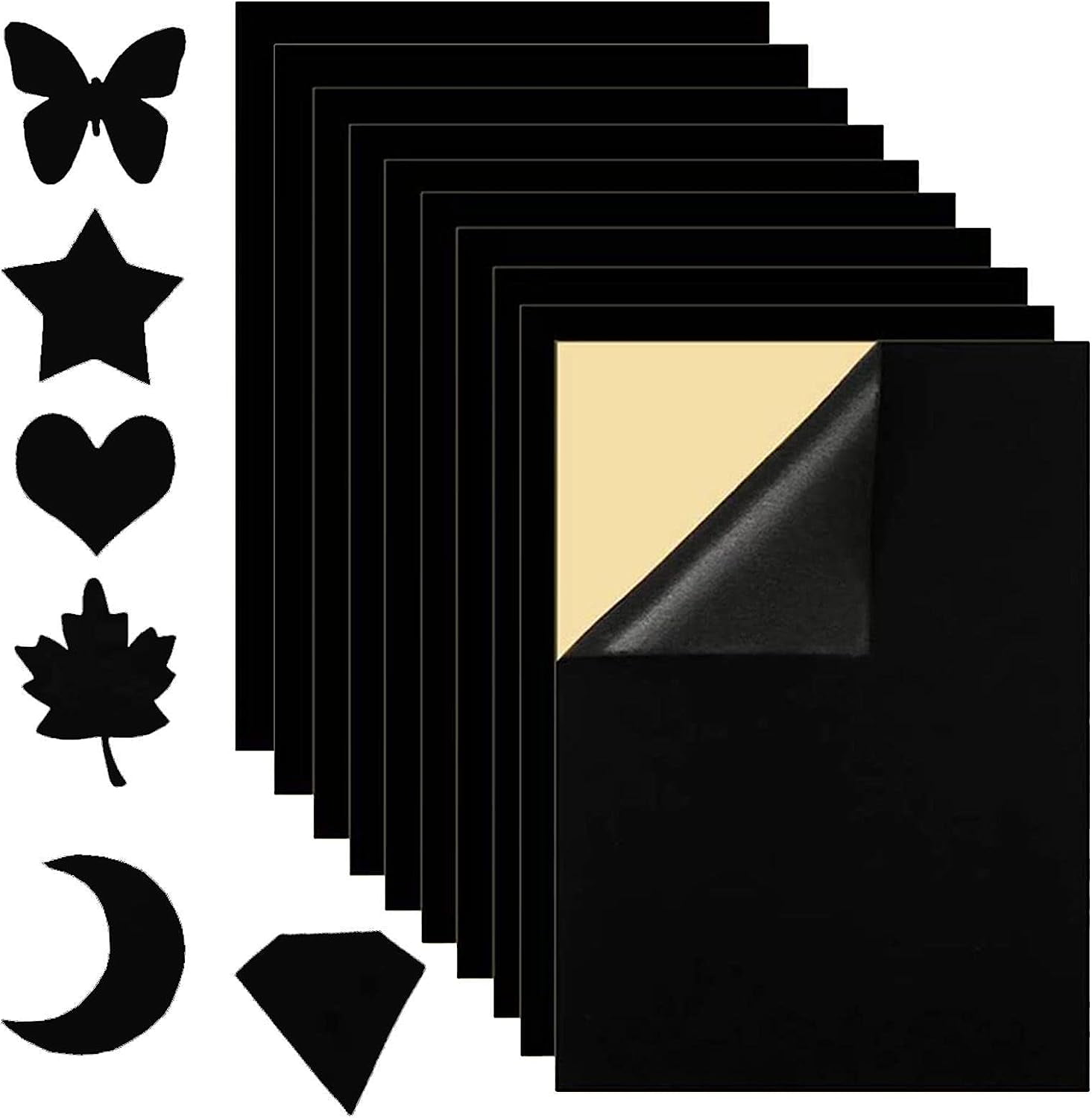 Adhesive Felt Sheet - A4 Size Self Adhesive Velvet Flocking Liner ...