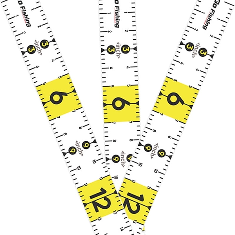 Adhesive Fish Ruler 3 Pack 51 Inch Fish Measuring Tape Sticker Tape ...