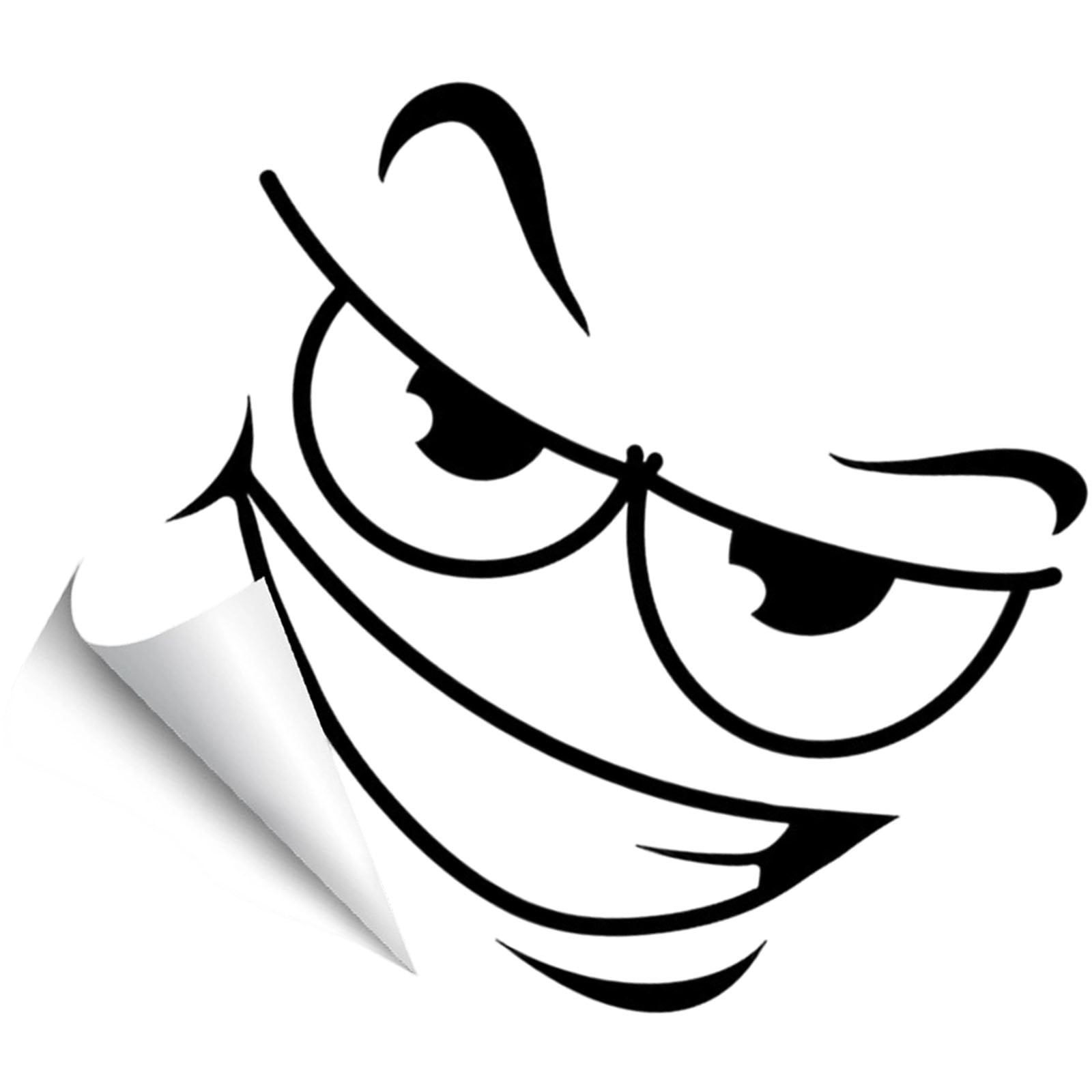 Adhesive Funny Cartoon Expression Sticker Waterproof PVC Decal For ...