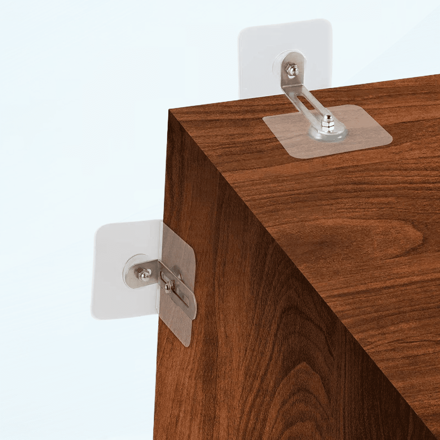 Adhesive Furniture Wall Anchors No Drill (10 Pairs), Anti Tip Furniture ...