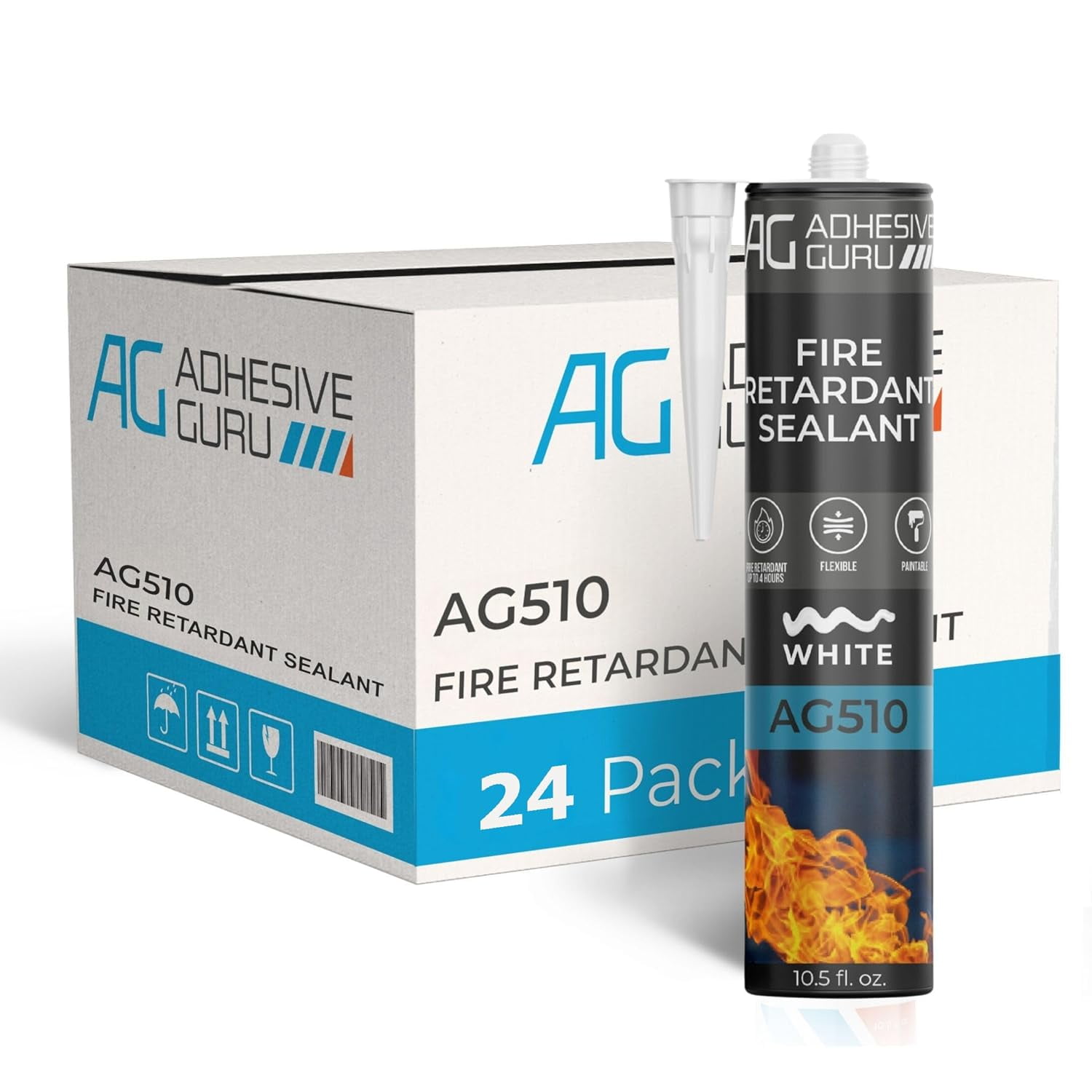 Adhesive Guru AG510 - Fire Retardant Sealant (24x10.5 fl oz), Non ...