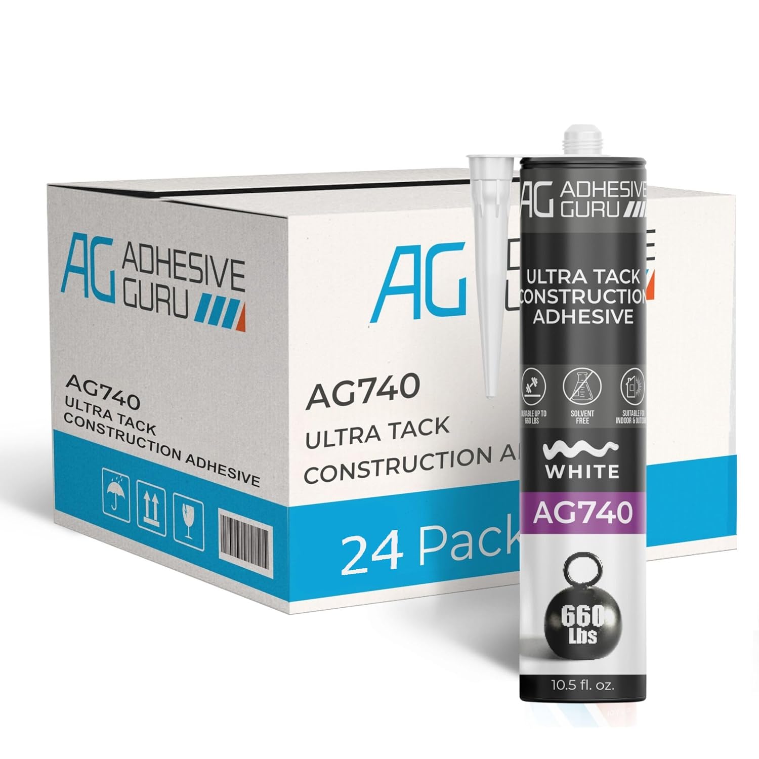 Adhesive Guru AG740 Ultra Tack Hybrid Construction Adhesive (24x10.5 fl ...