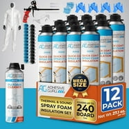 Spray Foam Insulation Kit (24 PK Kit-30oz) Expanding Sealant, Mega Size Closed Cell Spray Foam ...