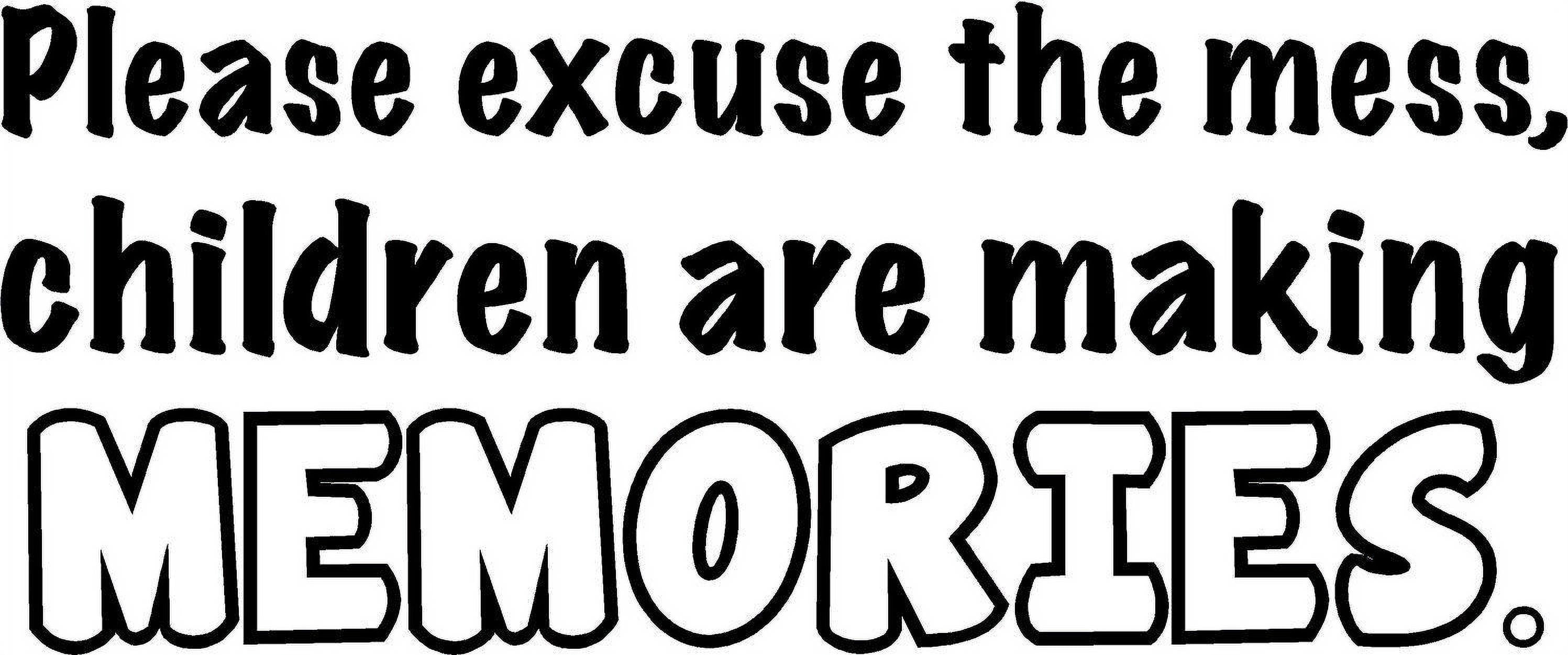 Adhesive Home Wall Art Lettering Quotes Decal |Please Excuse The Mess ...