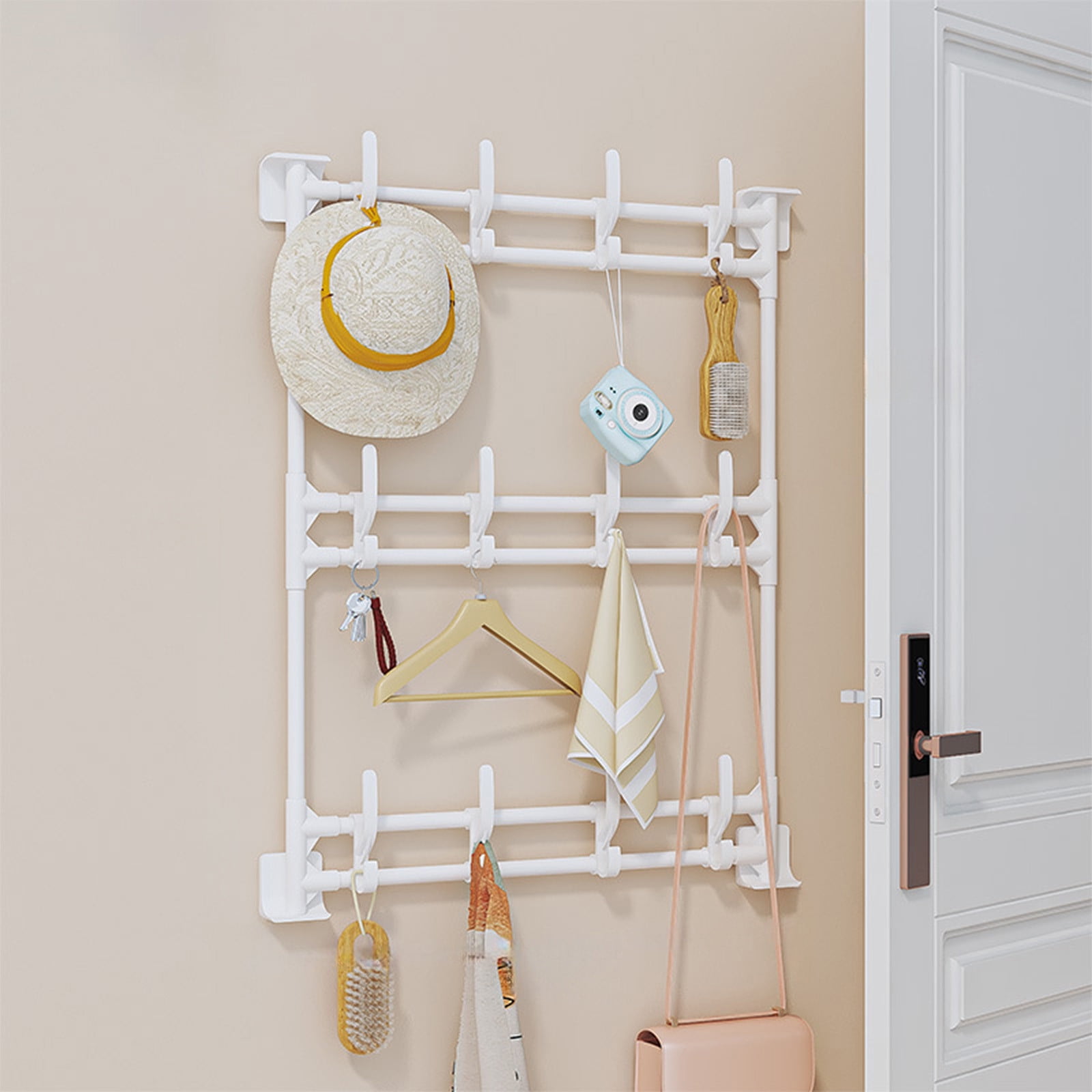 Adhesive Hook,Hanging Rack,Home Storage Accessory,Punch-Free Self ...