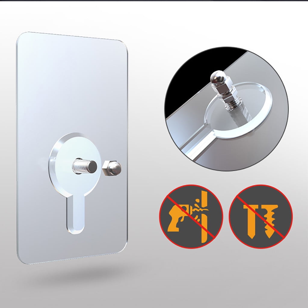 Adhesive Hook Stickers,No-Drill Wall Mount Hooks for Bathroom Kitchen ...