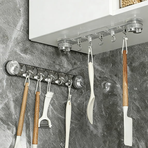 Adhesive Hooks for Bathroom & Kitchen | Heavy-Duty No-Drill Wall Hook ...