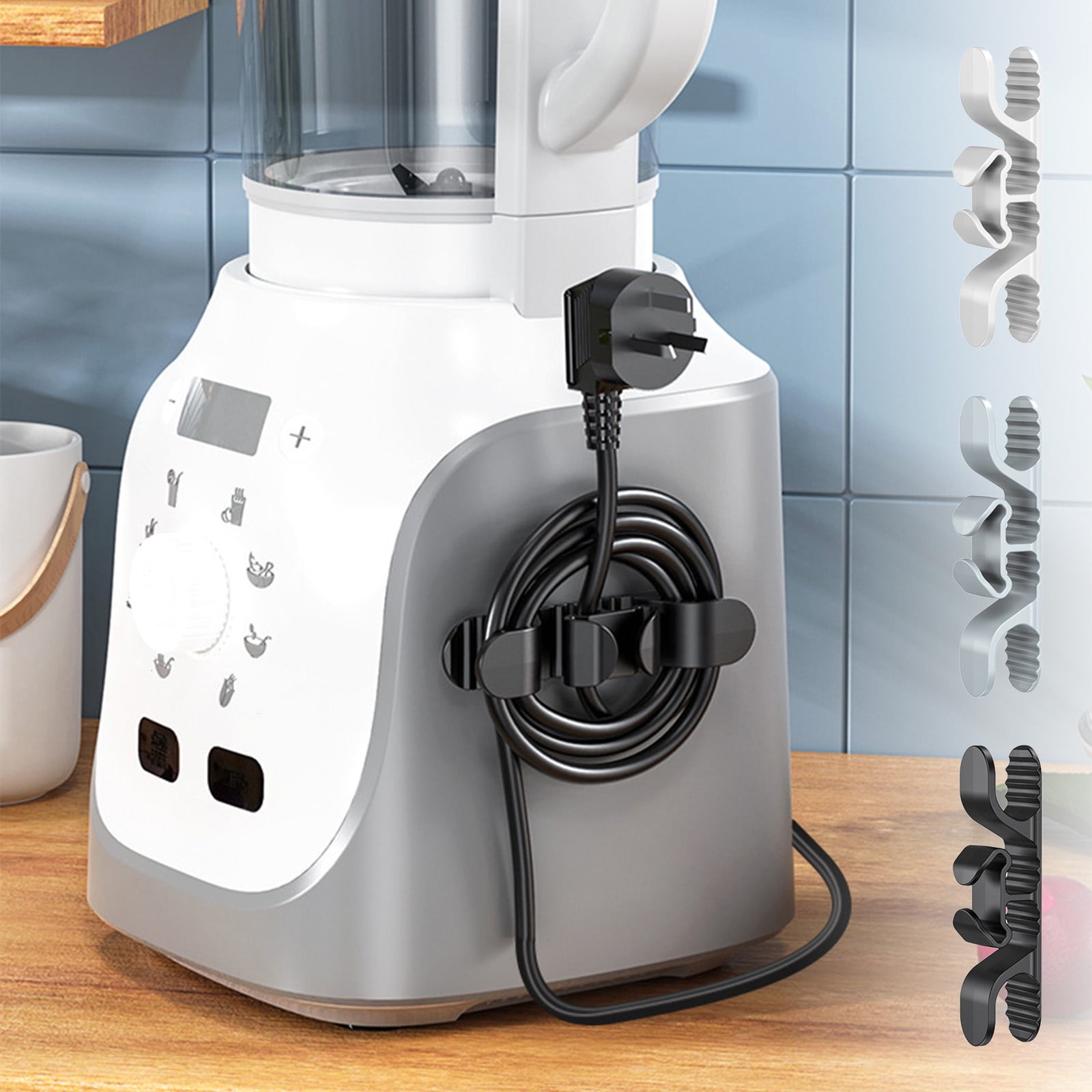 Adhesive Hooks,Cord Organizer,Kitchen Silicone Cable Winders,No ...