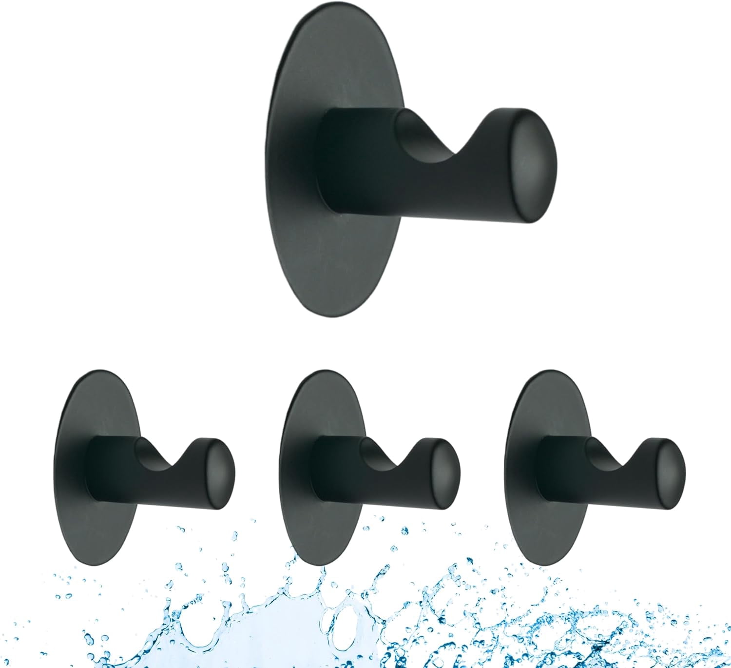 Adhesive Hooks for Hanging - 4 Packs, Sticky Hooks for Bathroom ...