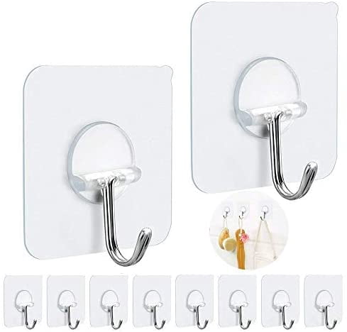 Adhesive Hooks Heavy Duty Wall Sticky Hooks for Hanging Wall Hangers ...