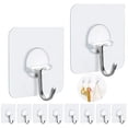 Adhesive Hooks Heavy Duty Wall Sticky Hooks for Hanging Wall Hangers ...
