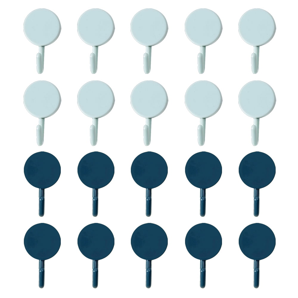 Adhesive Hooks Kitchen Wall Hooks- 2 Packs 20 Pcs， Nail Free Sticky ...