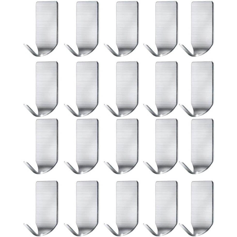 Adhesive Hooks Organizer for Wall Stainless Steel Strong Wall Rack ...