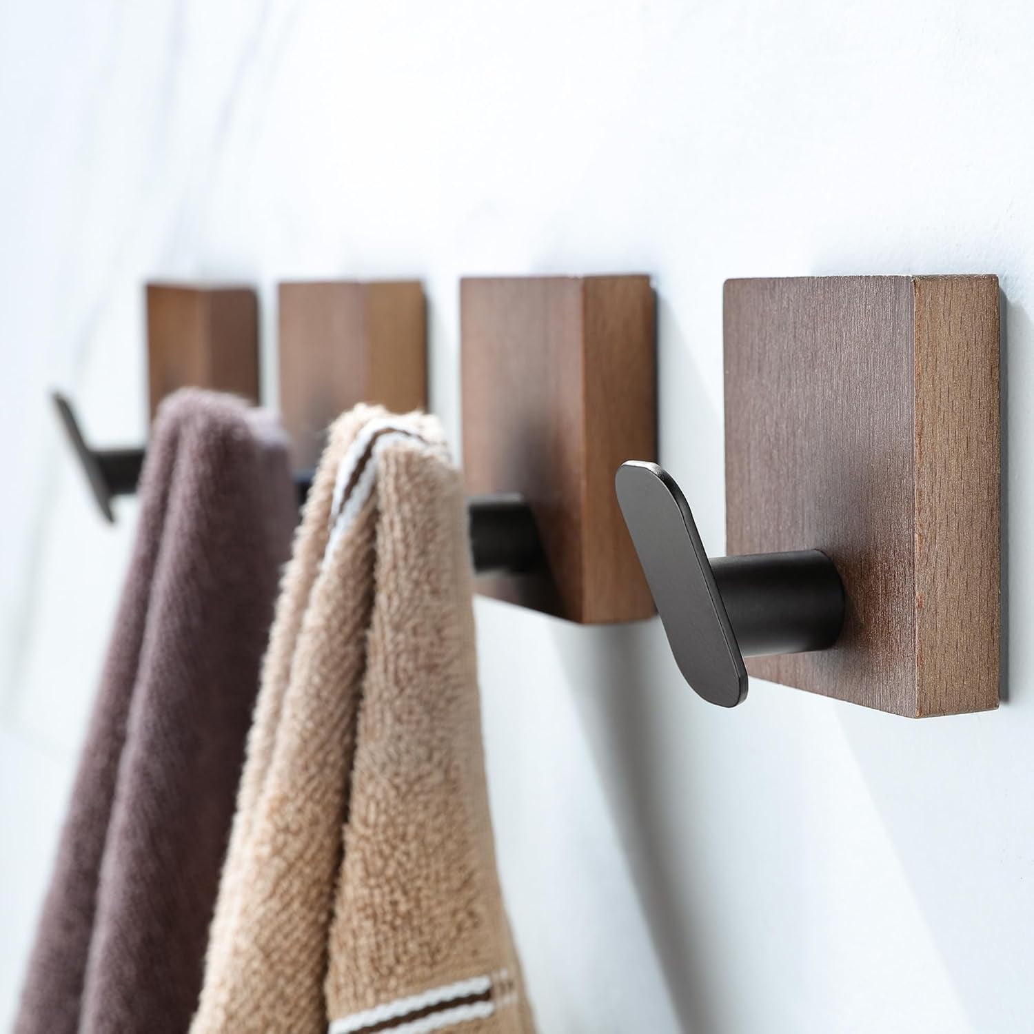 Adhesive Hooks Towel/Coat Hooks Wall Hook Stick on Bathroom or Kitchen ...