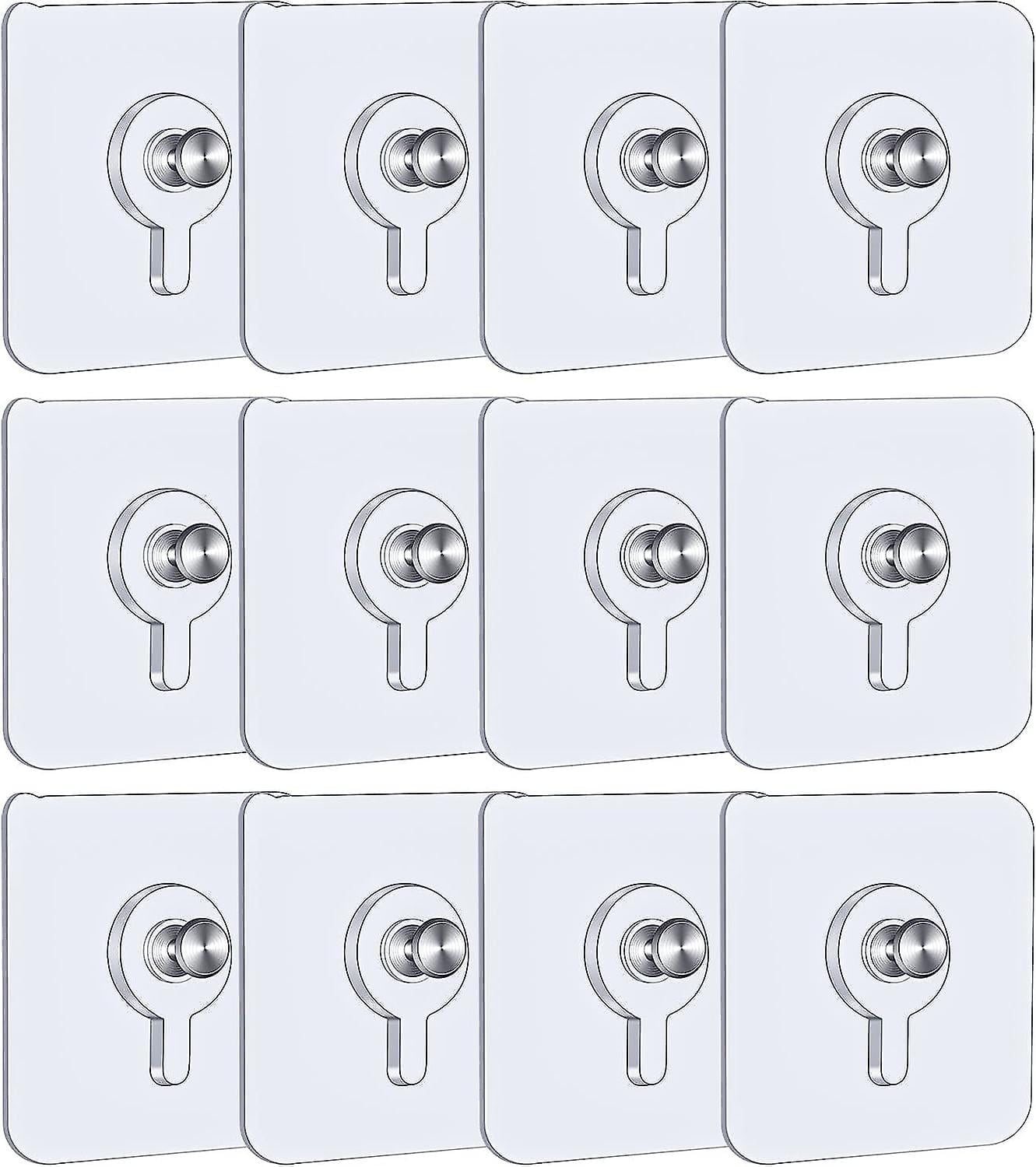 Adhesive Hooks Transparent Without Drilling, Detachable Screws Metal ...