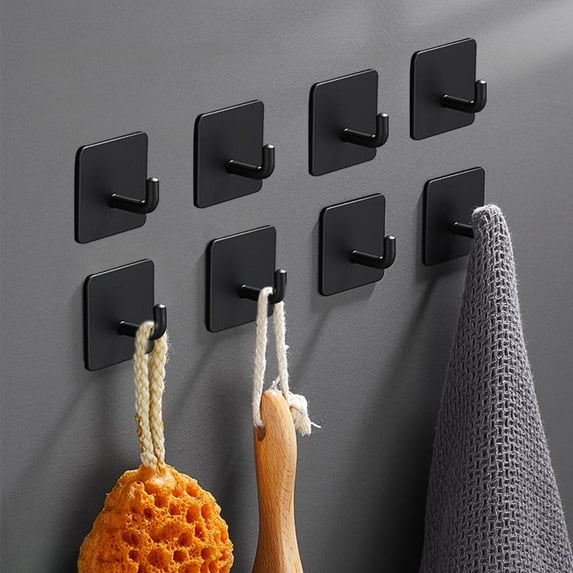 Adhesive Hooks for Hanging, Self-Adhesive Wall Hook for Key Hat Coat ...