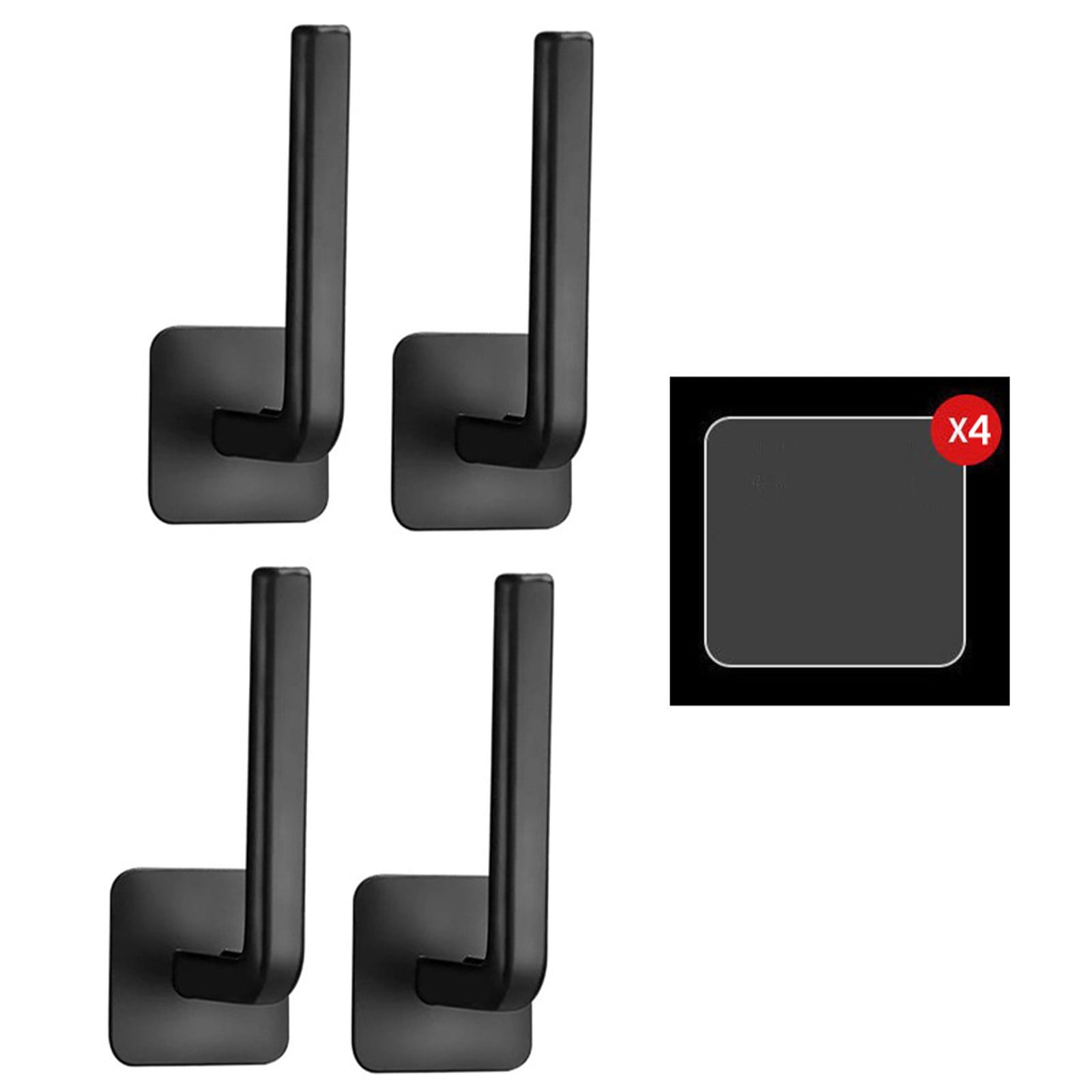 Adhesive L-Shaped Hooks with Strong Hold, No Drill Wall Hooks for ...