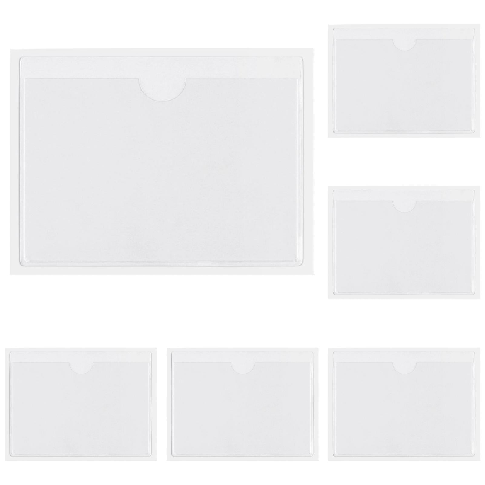 Adhesive Label Holders, 5 Pack Clear Pvc Card Pockets, Self-Adhesive ...