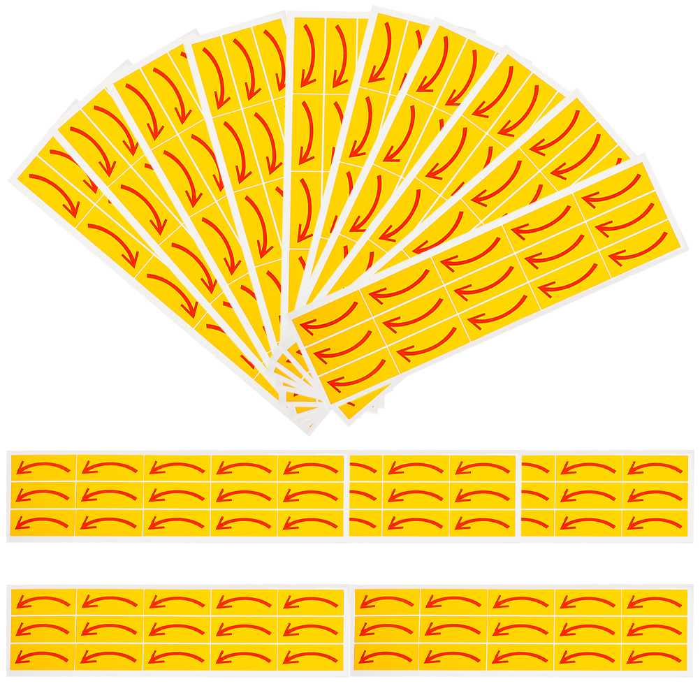 Yellow Adhesive Arrow Sticker for Home Directional Sign with Strong PVC ...