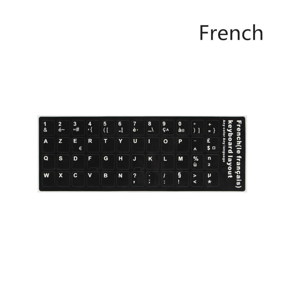 Adhesive Layout Alphabet Keyboard Stickers PVC for Arabic English ...